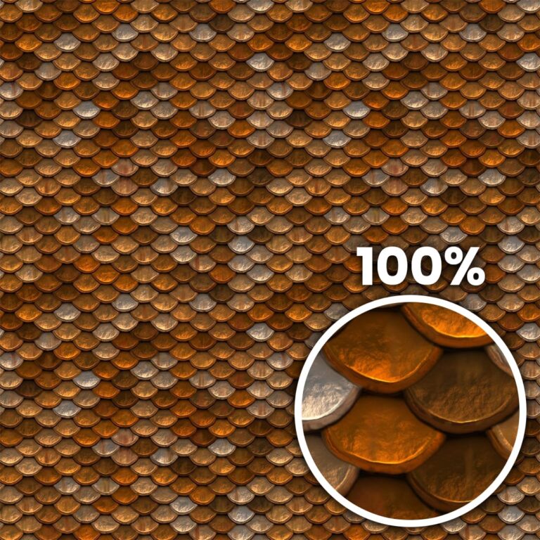 Gold and Silver Roof Tiling - Seamless Texture