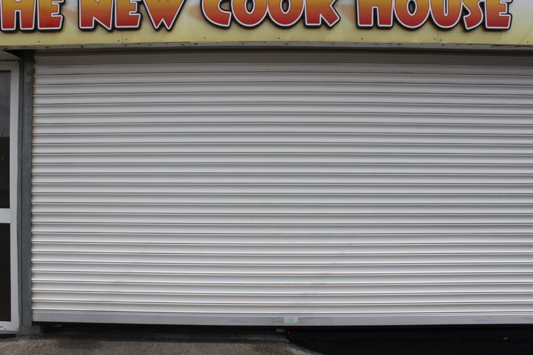 White Rolling Shop Shutter - Seamless Texture