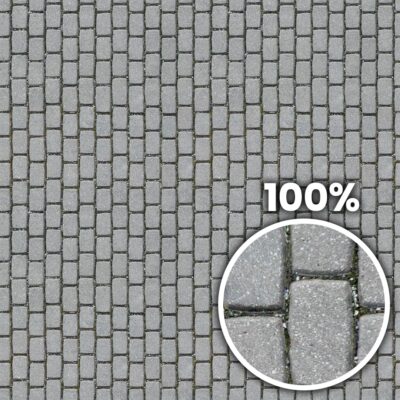 Rectangular Concrete Brick Pavement with Grass - Seamless Texture