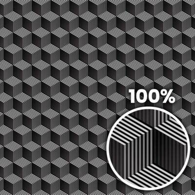 Black&White 3D Cubes with Stripes and Shades - Seamless Texture
