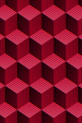 3D Isometric Cubes with Stripes - Seamless Texture