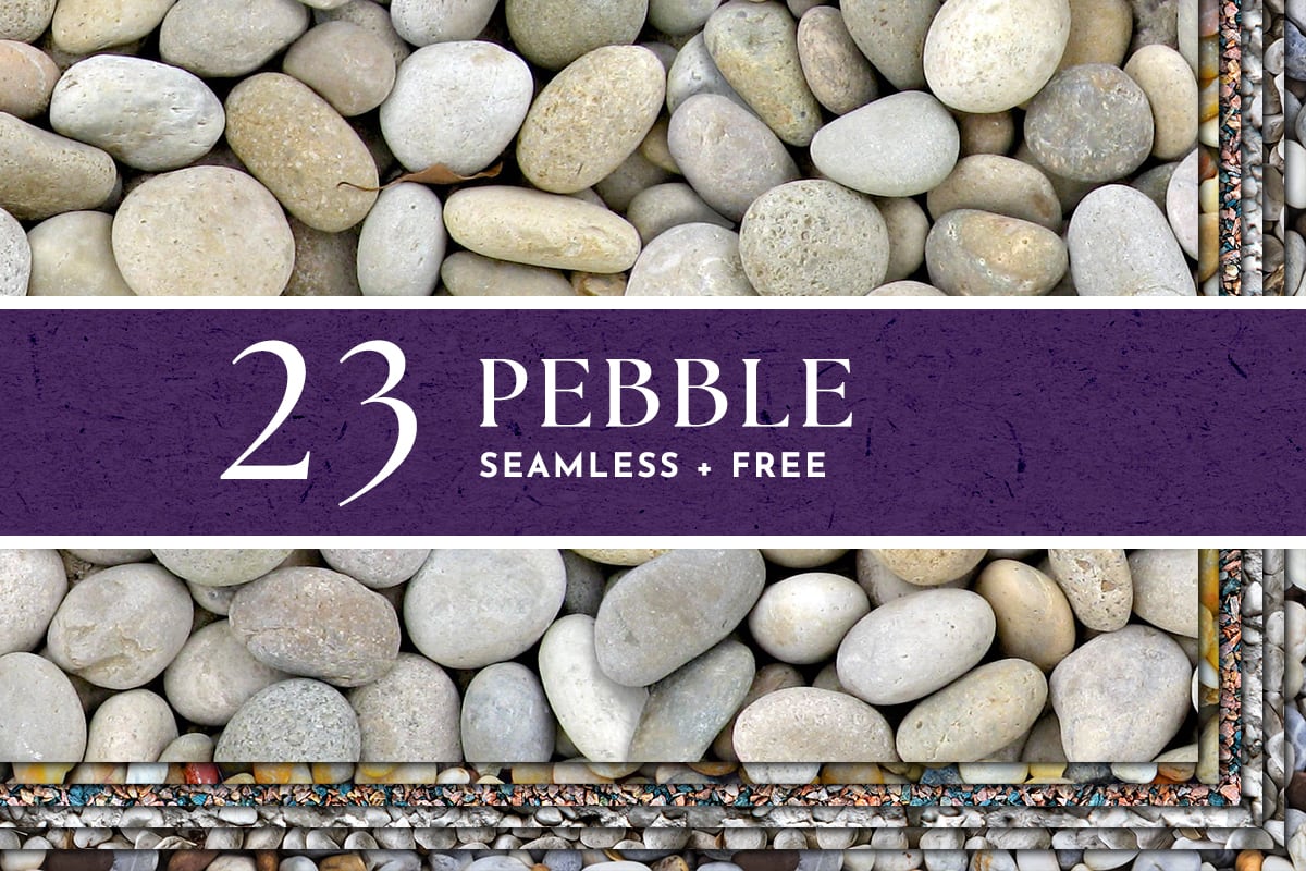 23 Pebble and Gravel Seamless Textures