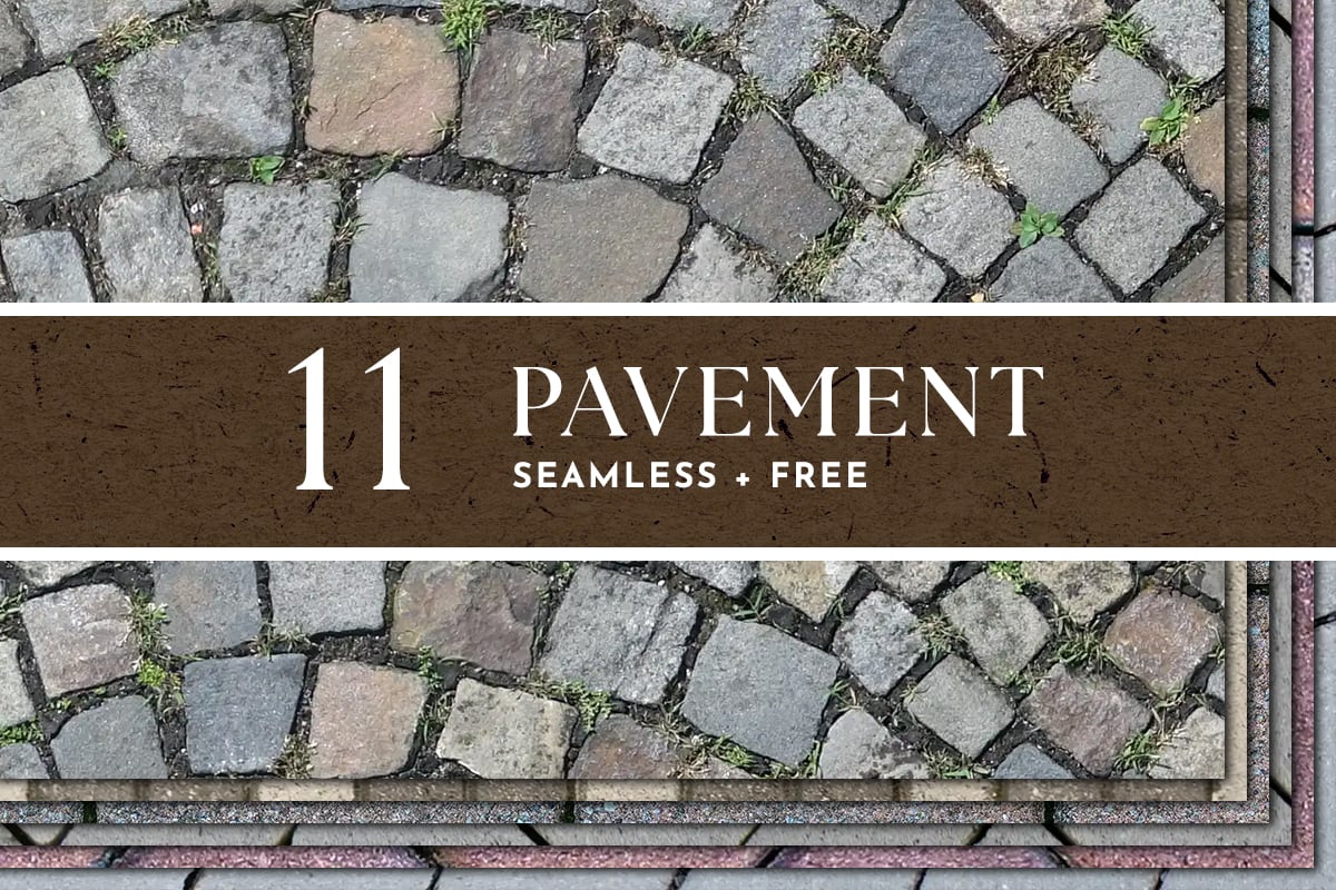 11 Stone and Concrete Pavement Seamless Textures